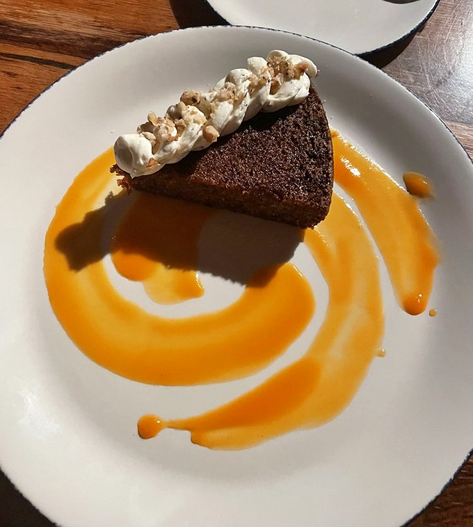 Chocolate cake gets an elegant upgrade with a swirl of bright fruit sauce, proving that dessert doesn't need to be complicated to be extraordinary.