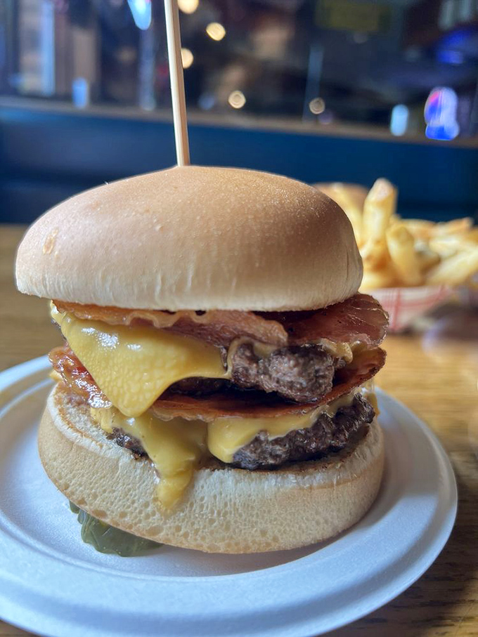 The Double Bacon Cheeseburger &ndash; because the only thing better than bacon and cheese is MORE bacon and cheese.