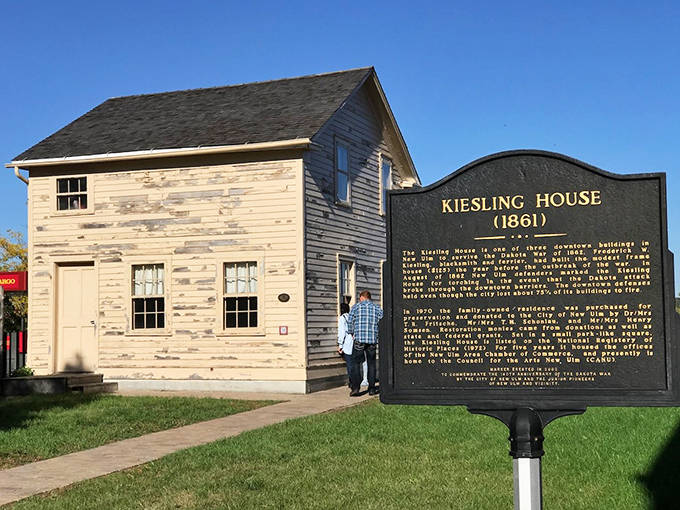 The historic Kiesling House stands as a time capsule of pioneer life, its weathered boards holding secrets of Minnesota's earliest European settlers.