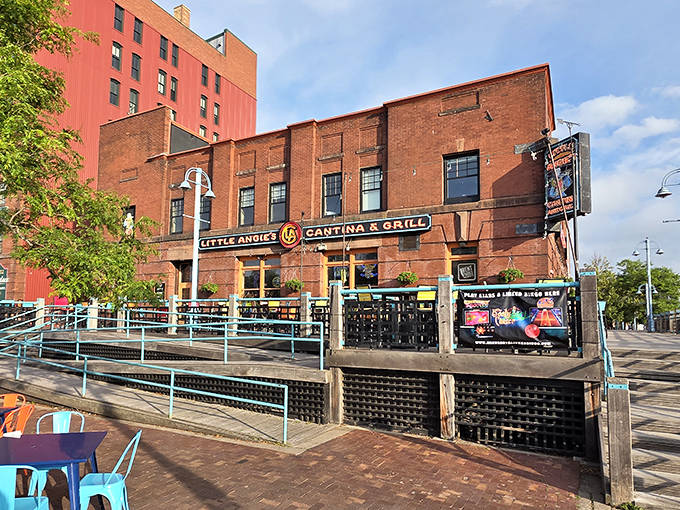 Perched at the water's edge, this brick-faced cantina serves up margaritas with a side of ship-watching, combining two of life's great pleasures.
