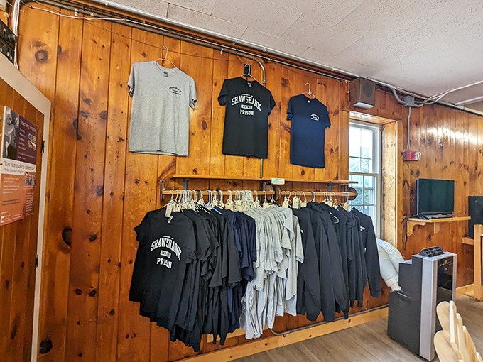 Proudly display your support with Shawshank Prison apparel &ndash; connecting visitors to both the program's mission and Maine's identity.