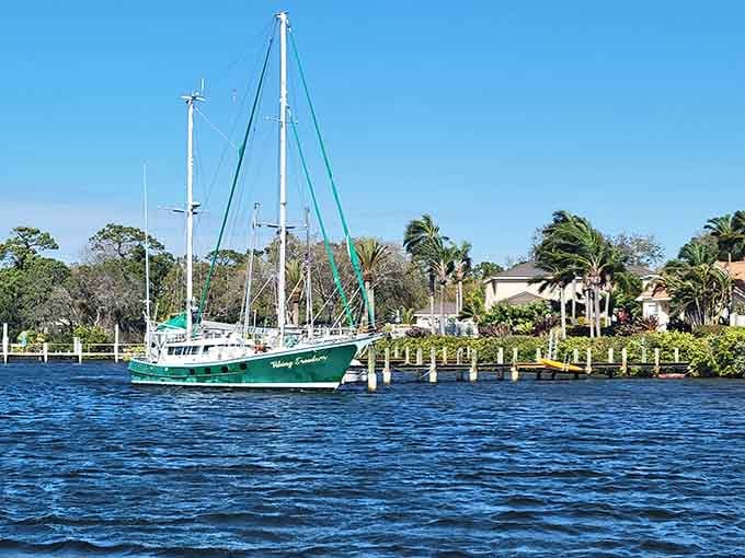 The working vessels add character to the waterways, reminding visitors that this is a real place where people make their living from the sea.