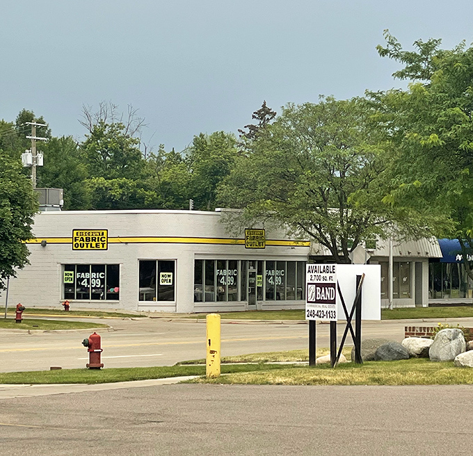 From the street, you'd never guess this modest building houses one of Michigan's most beloved fabric destinations, a true hidden gem for crafters.