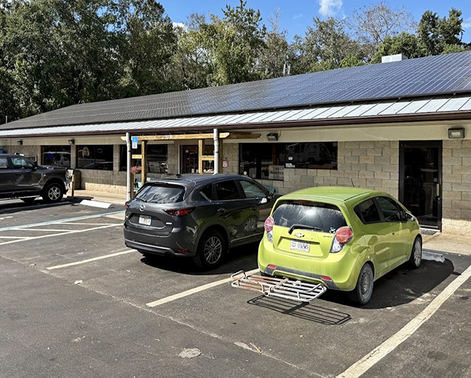 The modest exterior belies the culinary treasures within &ndash; where cars and appetites both get filled to capacity.