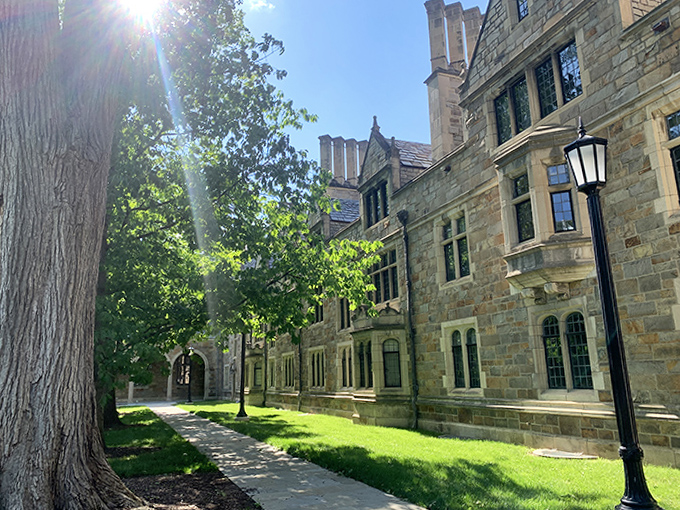 These pathways have guided countless brilliant minds, sleep-deprived zombies, and tour groups wondering if they'll see a quidditch match.