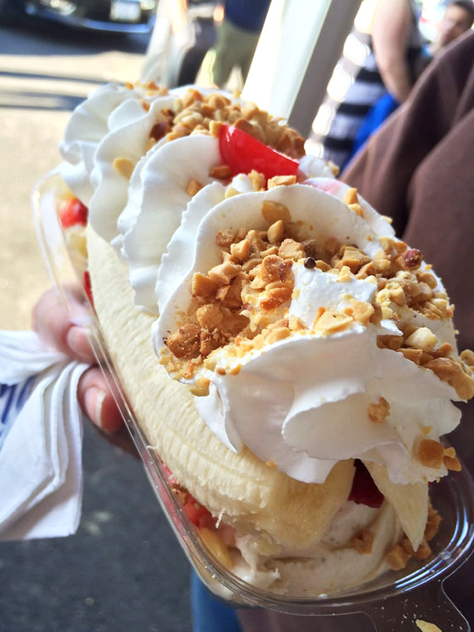 The Slider banana split &ndash; where fruit meets ice cream in a relationship your doctor might not approve of.