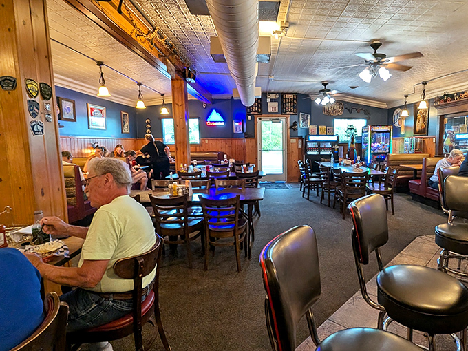 The dining room hums with conversation and satisfaction &ndash; a space where memories are made between bites of Minnesota's favorite comfort food.