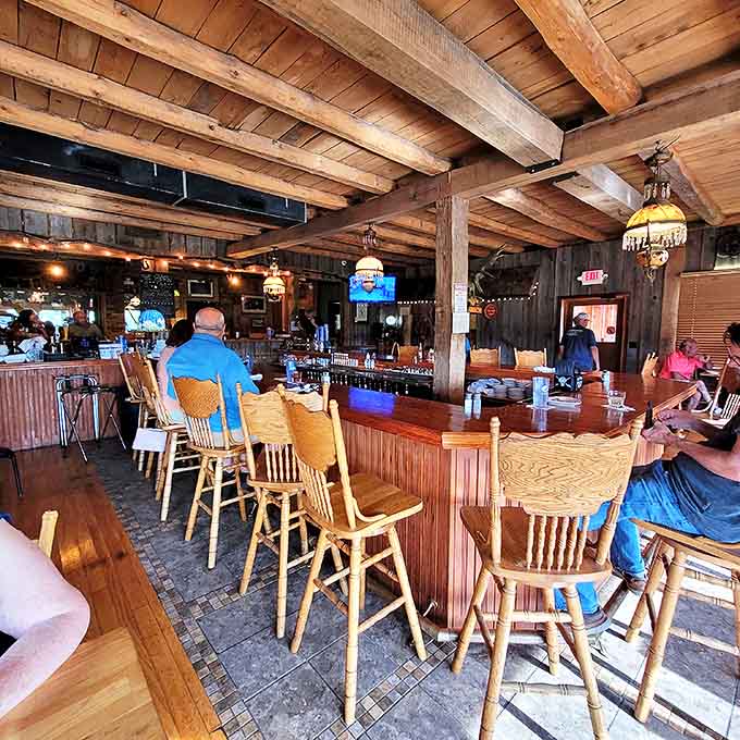 Pull up a stool at this welcoming wooden bar, where local beers flow freely and bartenders remember your name after just one visit.