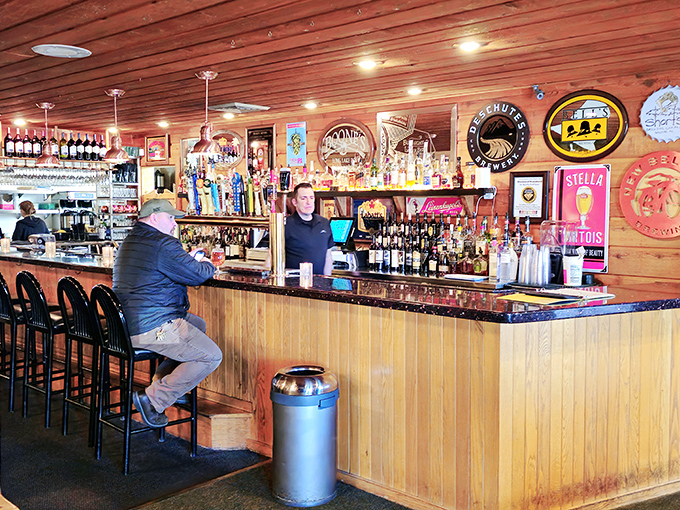 The bar at Boone's serves liquid courage and celebration in equal measure, with bartenders who remember your name.