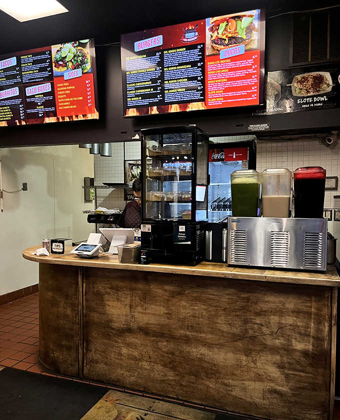 Counter: Behind this unassuming counter, culinary magic happens—where fresh ingredients transform into cross-cultural comfort food masterpieces.
