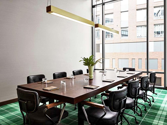 Even business meetings feel special in this thoughtfully designed space where productivity meets Spartan-inspired style.