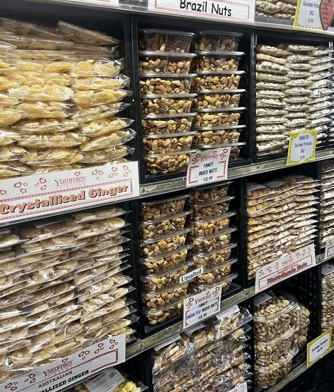 Beyond the sugar rush, Yummies offers savory satisfaction with an impressive array of nuts, from Brazil varieties to mixed blends for sophisticated snacking.