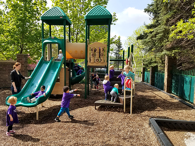 Outdoor Playground: For those rare Minnesota days when the sun appears and children need reminding what that bright yellow thing in the sky is.