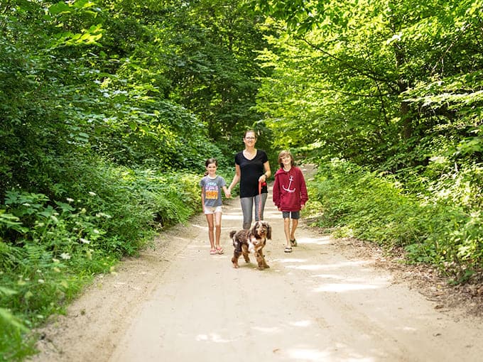 Walking trails wind through the property offering peaceful moments between all the high-energy activities that fill your days here.