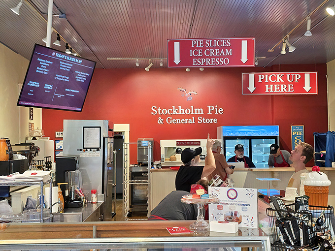 Where the magic happens! The Stockholm Pie team creates edible joy behind the counter, turning simple ingredients into memories that will haunt your dreams (in the best way).