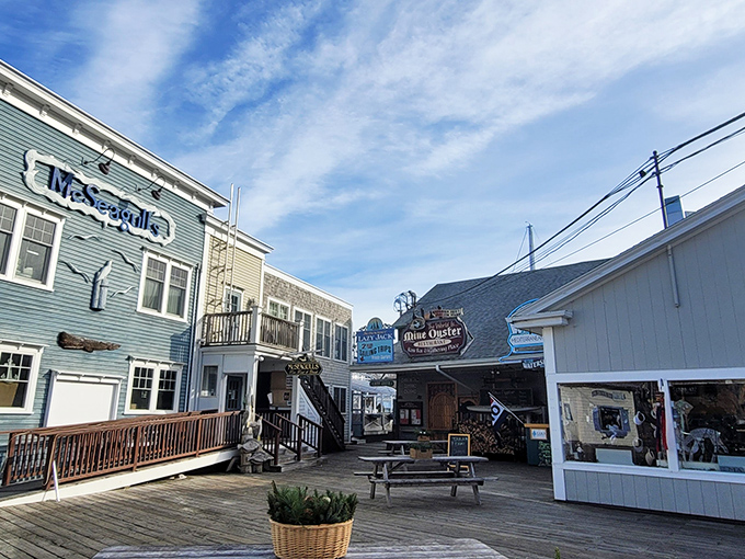 Waterfront establishments create a welcoming village atmosphere, where seafood doesn't travel far from boat to plate.
