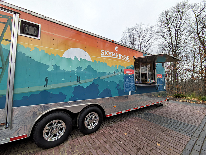 Hungry after your sky-high adventure? The food truck offers delicious refueling options before your next Michigan exploration.