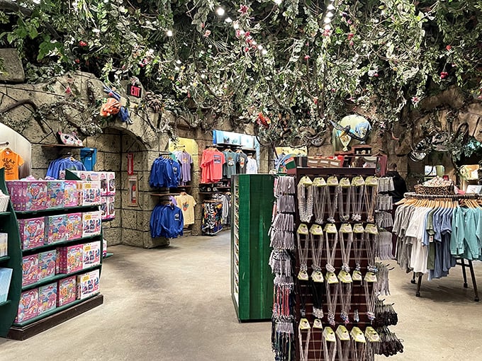 The gift shop ensures you won't forget your jungle adventure, offering everything from t-shirts to stuffed animals as mementos.