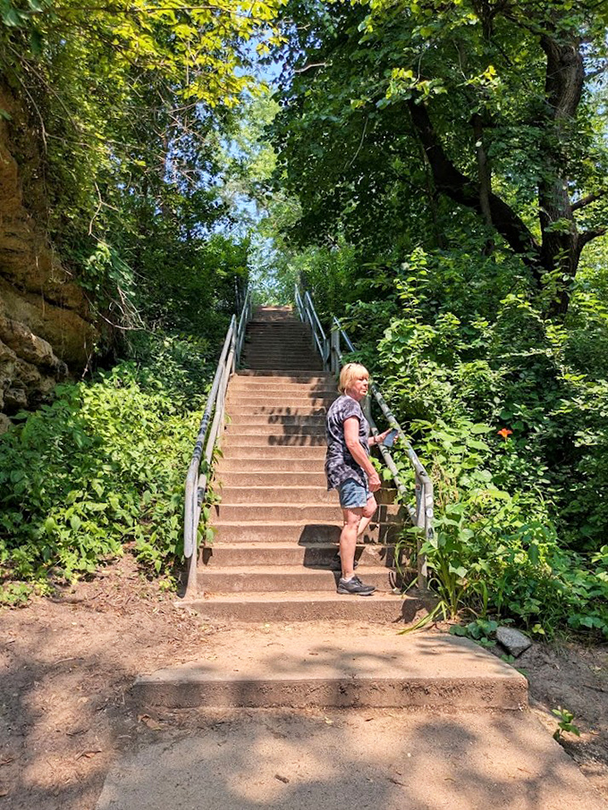 The stairway to adventure requires a pause &ndash; sometimes the journey deserves as much appreciation as the destination.