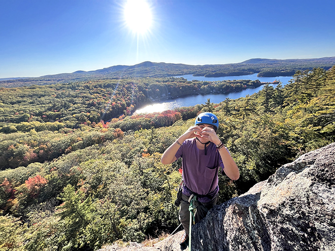 Adventure awaits on rocky outcroppings where climbers find their courage and photographers find their perfect shot.
