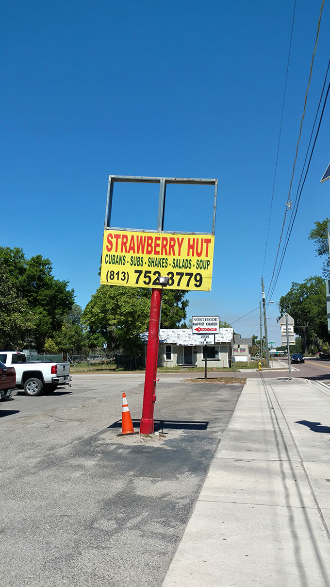 The no-nonsense signage announces exactly what awaits &ndash; Cubans, subs, shakes, and salads &ndash; a roadside promise of deliciousness to come.