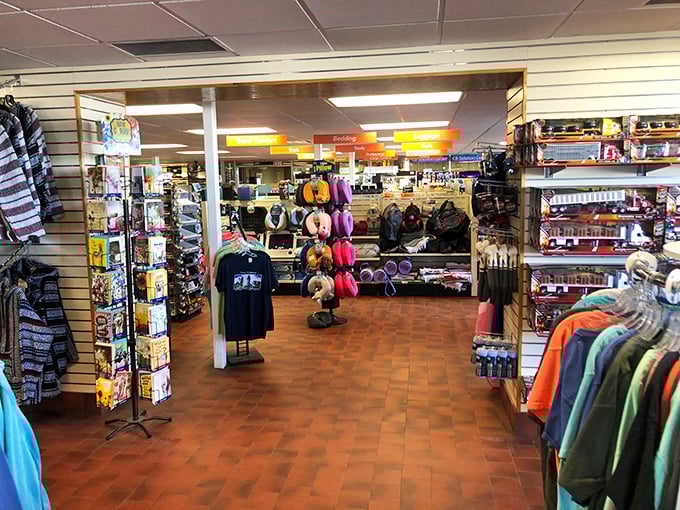 The well-stocked retail section offers everything from practical necessities to perfect Maine souvenirs for folks back home.