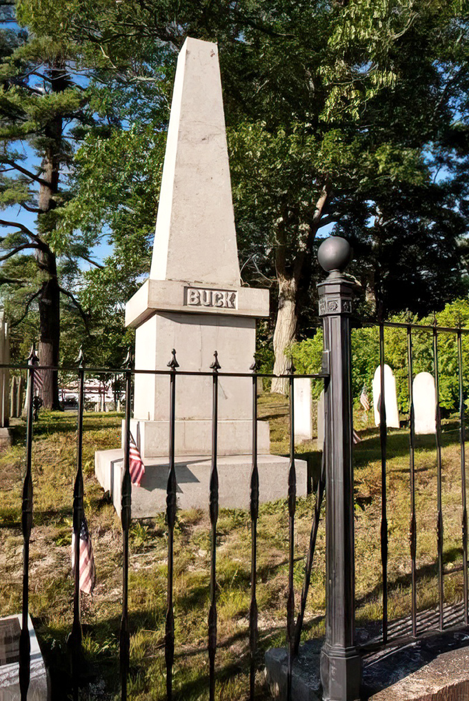 The cemetery's peaceful setting along Route 1 gives no hint of the supernatural story that has made this small plot of land famous.