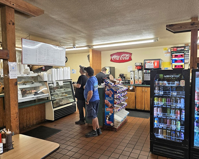 The retail area blends convenience store necessities with country store charm &ndash; where picking up milk might lead to discovering local treasures.