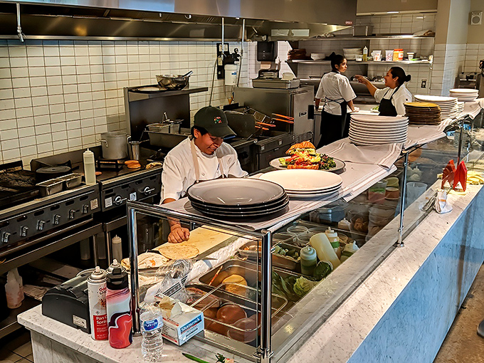 Behind the scenes, Fogg Café's kitchen team crafts each dish with precision and care, turning garden-fresh ingredients into memorable meals.