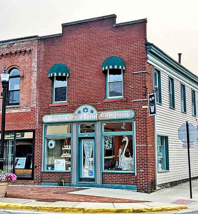 Maple City Floral's charming brick fa&ccedil;ade and green awnings create an inviting storefront that's been brightening Blissfield days for generations.