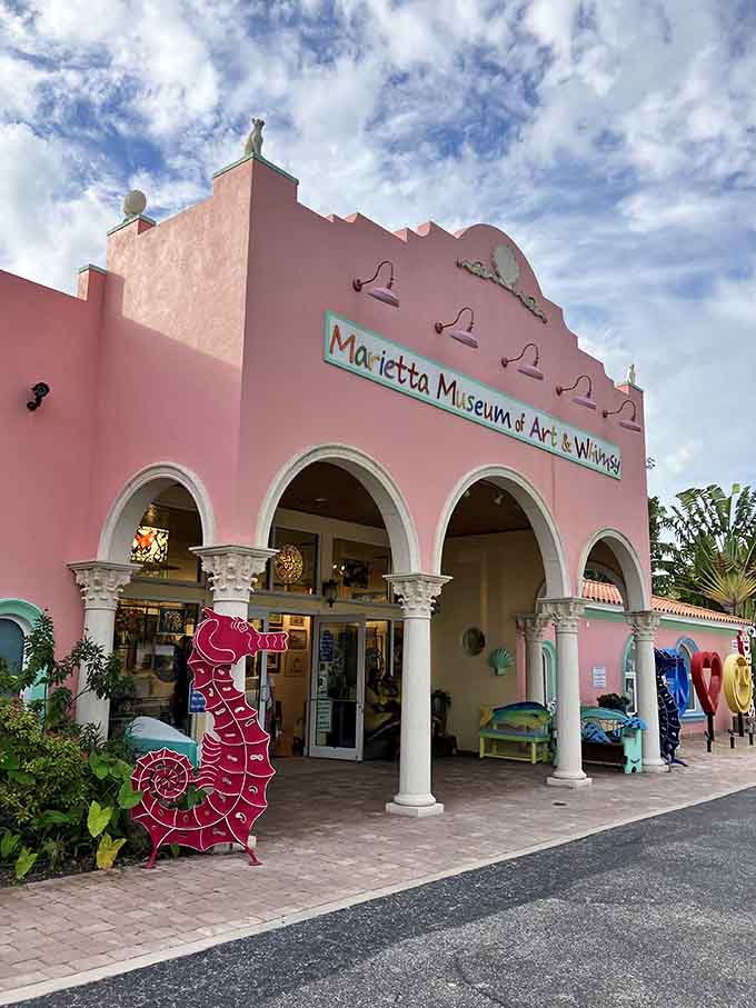 The Marietta Museum celebrates whimsy and creativity in a pink building that refuses to take itself too seriously, thank goodness.