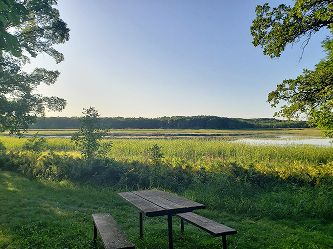 A humble bench offers front-row seats to nature's greatest show &ndash; the kind of view that makes smartphone scrolling seem utterly pointless.