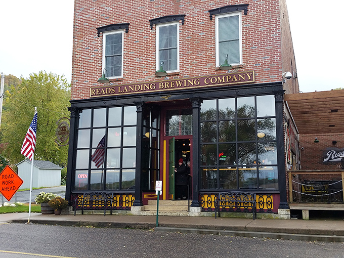 Reads Landing Brewing Company occupies a historic brick building that's witnessed the rise and fall of river commerce since steamboat days.