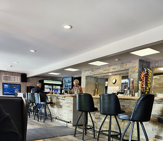 Historic photos and memorabilia line the walls, telling the story of a restaurant that's been serving the community through decades of change.