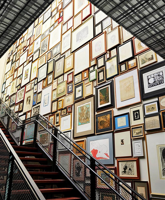 The stunning gallery wall transforms a simple staircase into an art lover's dream &ndash; count how many frames if insomnia strikes.