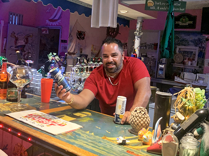 Behind every great seafood joint is a friendly face ready to shake up your favorite beverage &ndash; service with a smile and maybe a sea tale.