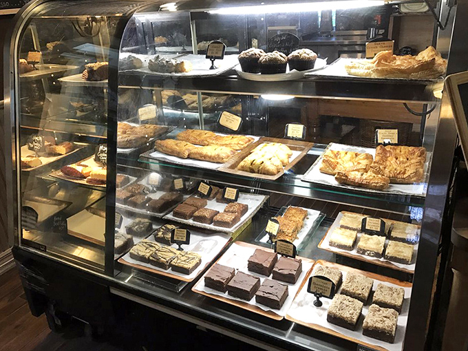 The display case presents a dilemma worthy of Solomon &ndash; how to choose just one sweet treat when they all look like perfection.