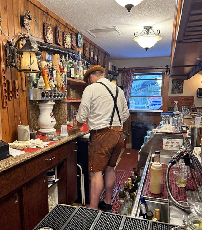 Behind the bar, where liquid magic happens &ndash; the bartender's domain is a showcase of German brewing tradition and craftsmanship.