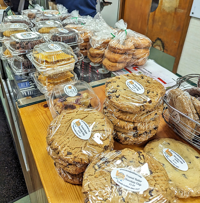 Homemade cookies, whoopie pies, and other baked treasures tempt you on your way out &ndash; because one dessert is never enough.