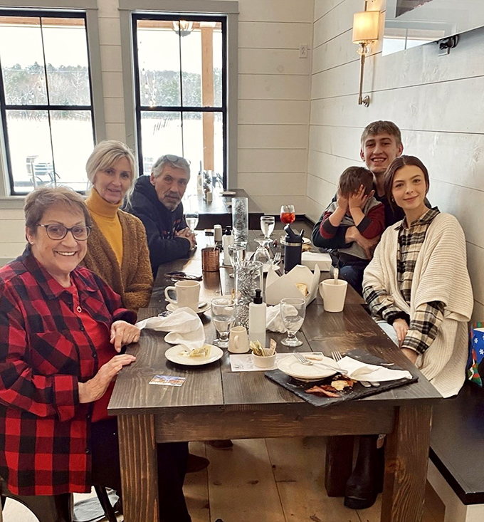 Multi-generational gatherings find their perfect setting at No. 10 Eatery, where good food brings families together around rustic tables.