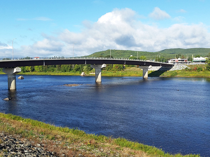 Fort Kent's international bridge &ndash; where America meets Canada across the peaceful St. John River.