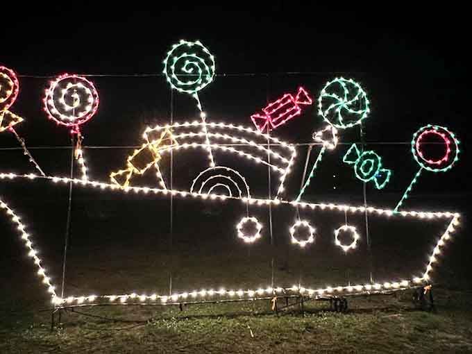 The Good Ship Lollipop sails through seas of light, carrying cargo of pure sweetness and childhood wonder to all who pass.