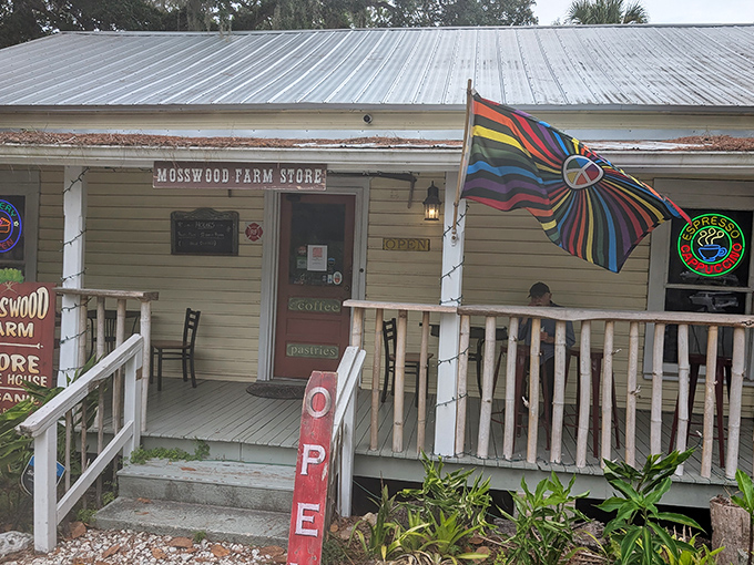 Mosswood Bakehouse welcomes visitors with its cheerful exterior and the promise of freshly baked treats worth the trip.