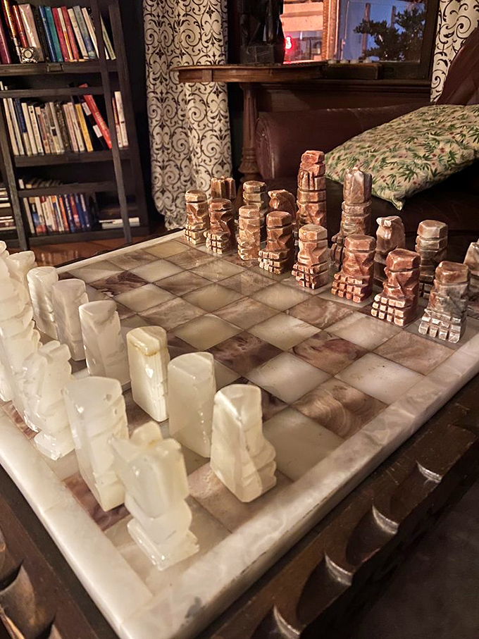 Strategic thinking meets nightcap relaxation with this beautiful marble chess set &ndash; checkmate has never looked so elegant.
