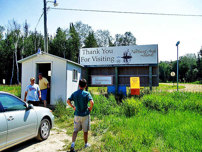 The customs house represents the unique international relationship that defines daily life in this geographic anomaly.
