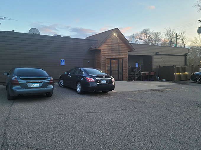 As evening approaches, Wiederholt's exterior welcomes hungry patrons seeking comfort food and conversation in equal measure.