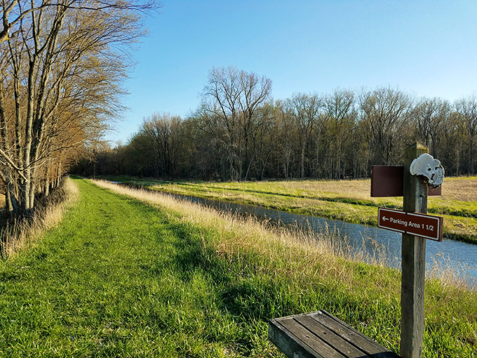 Follow the signs to adventure! This unassuming marker points the way to natural wonders just waiting around the bend.