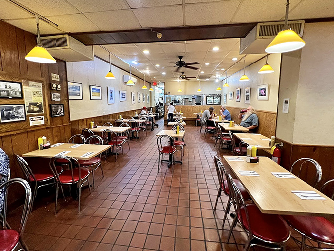 Cecil's dining area offers that perfect balance of spaciousness and coziness &ndash; room to eat comfortably, but intimate enough for good conversation.