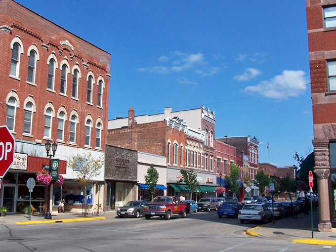 Downtown Winona's historic architecture tells stories of lumber barons and river commerce, all within walking distance of the Amtrak station.