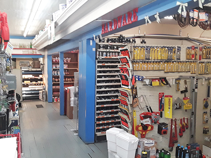 No pretension, just practicality. The hardware section reminds visitors that Banfield remains a true general store serving its community.